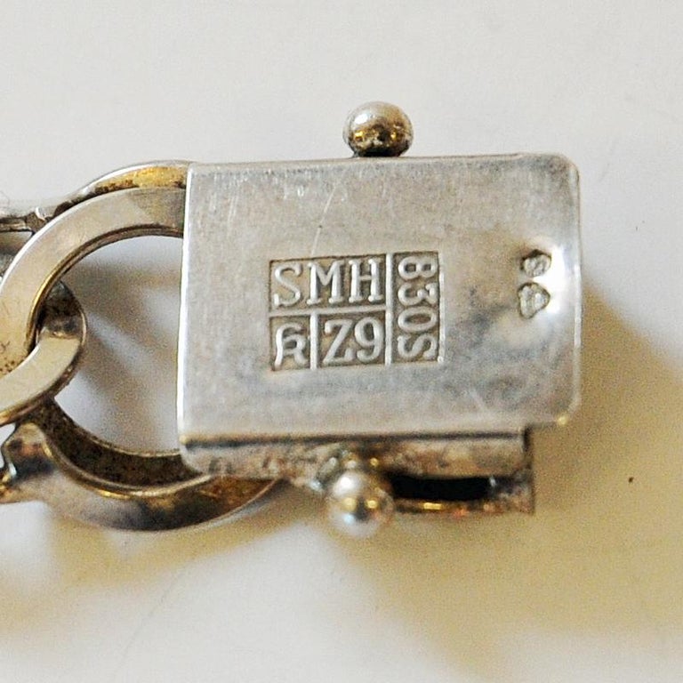 Vintage Silver Bracelet with Rings by Curt Hallberg, Sweden, 1974 at ...