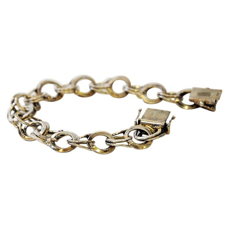 Vintage Silver Bracelet with Rings by Curt Hallberg, Sweden, 1974 at ...