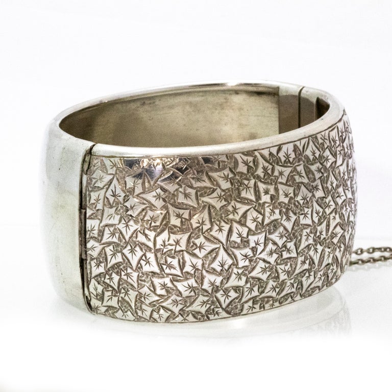 Vintage Silver Finely Engraved Bangle For Sale (Free Shipping) at ...