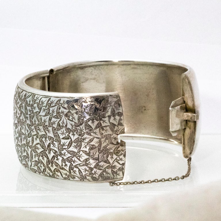 Vintage Silver Finely Engraved Bangle For Sale (Free Shipping) at ...
