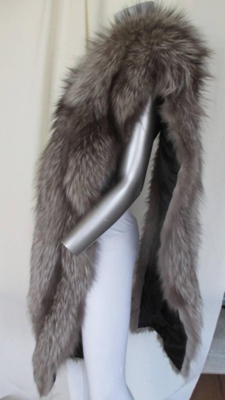 Silver Fox Vintage Fur Stole For Sale at 1stDibs | vintage fox fur ...