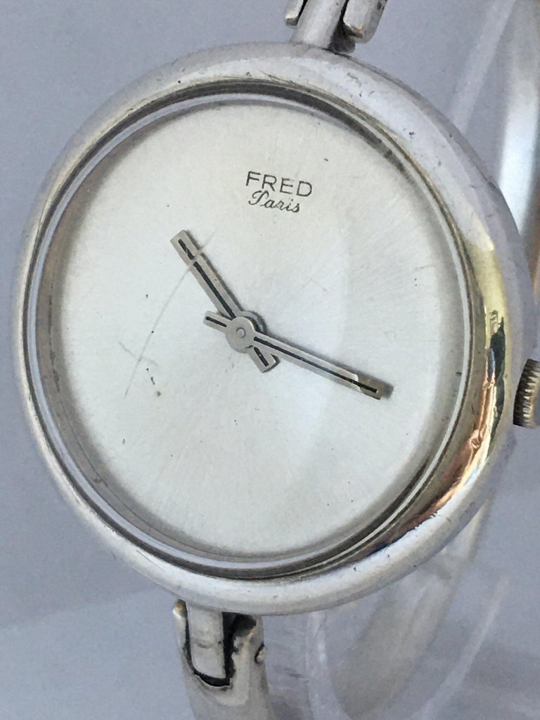 Vintage Silver Fred Ladies Mechanical Watch For Sale at 1stDibs