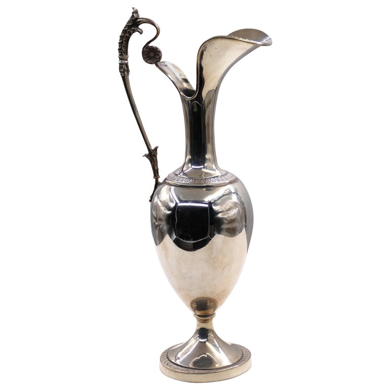 Vintage Silver Jug Italian Manufacture, 1950s For Sale at 1stDibs