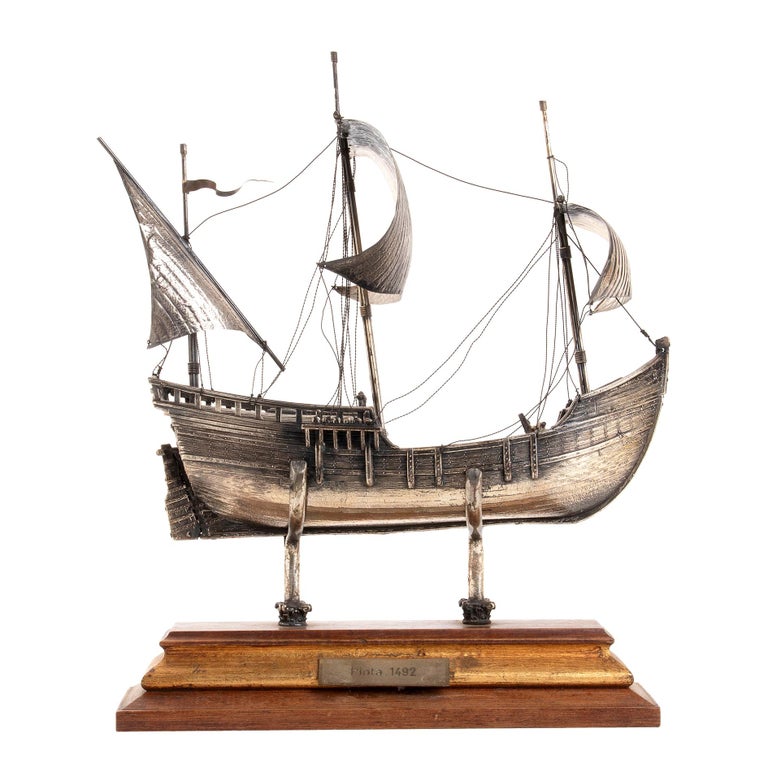 Vintage Silver Model of Sailing Ship "HMS ROYAL", Early 20th Century at ...