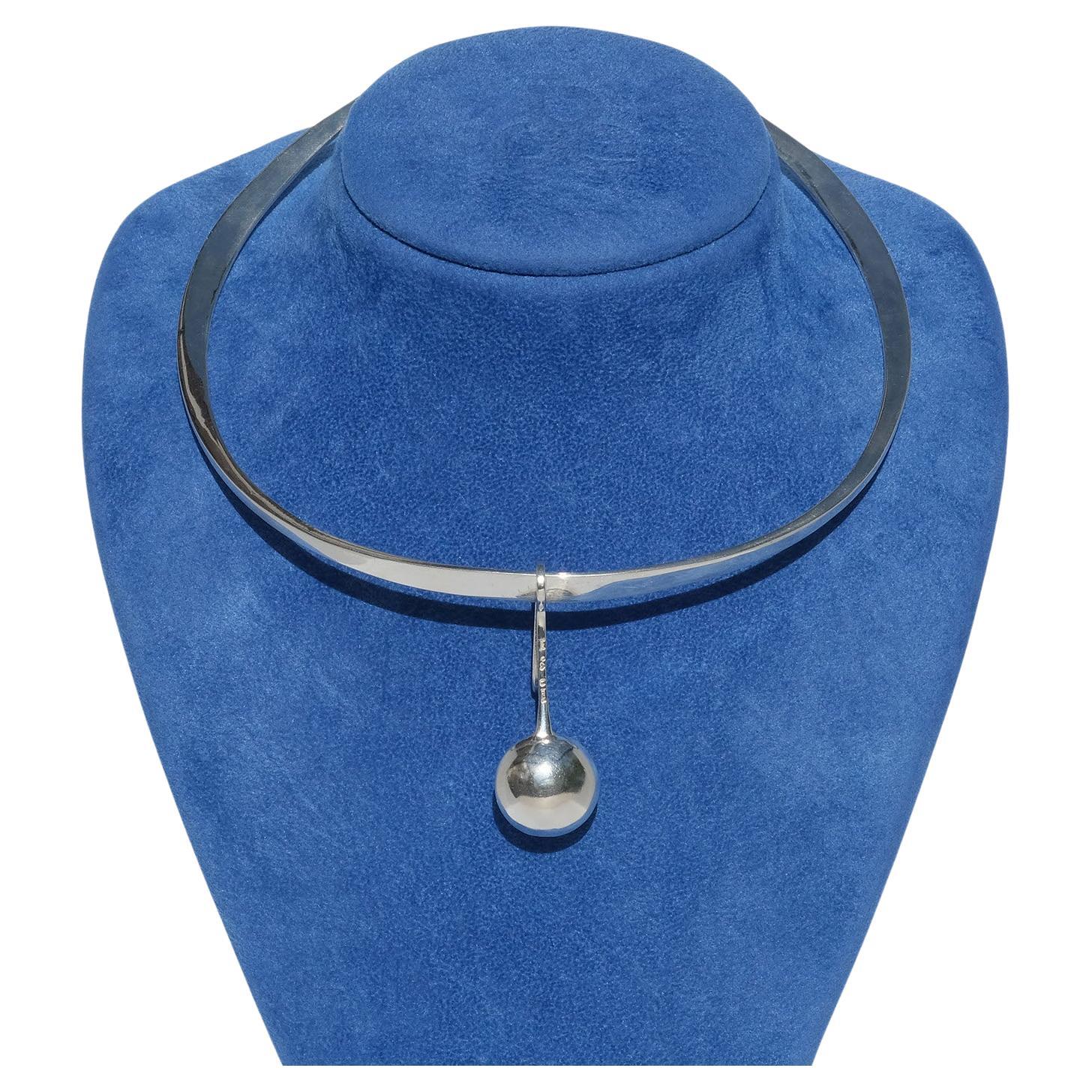 Vintage Silver Neck Ring by Swedish master Bengt Liljedahl Made Year ...