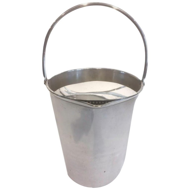 Vintage Silver-Plate Cocktail Pitcher of Milk Pail Form, Made for Gump ...