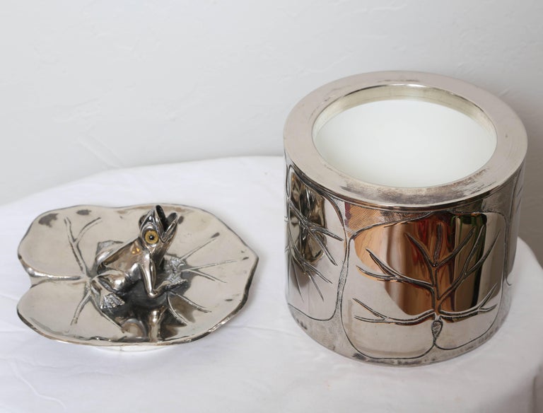 Vintage Silver Plate Frog Ice Bucket at 1stDibs