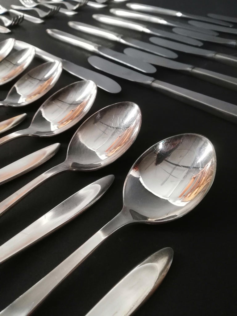 Vintage Silver-Plated Alpacca Cutlery Set by Berndorf, Austria, 1964 ...