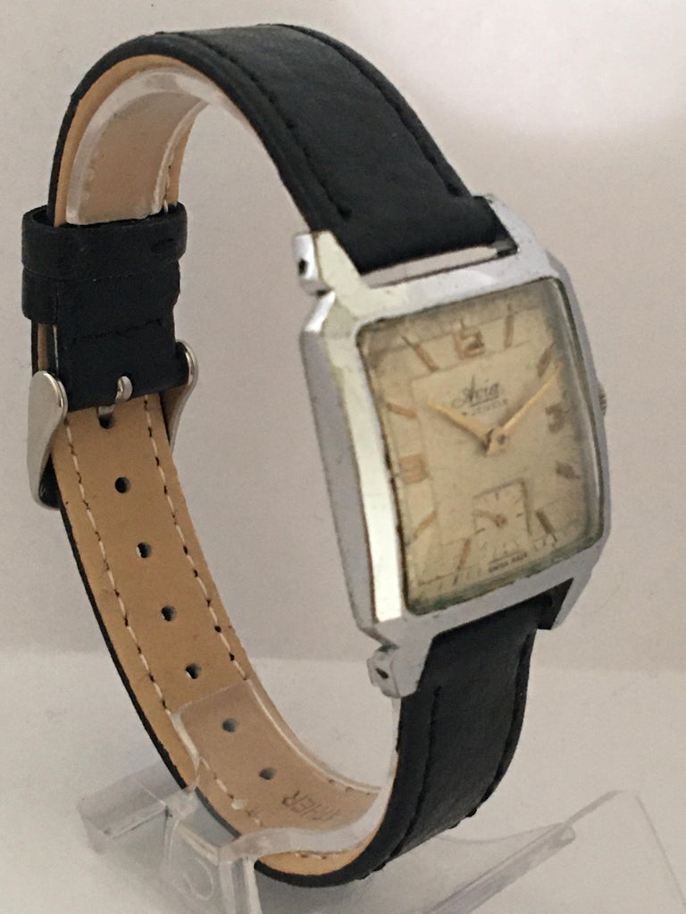 Vintage Silver Plated and Stainless Steel Back 1950s Avia Watch For ...