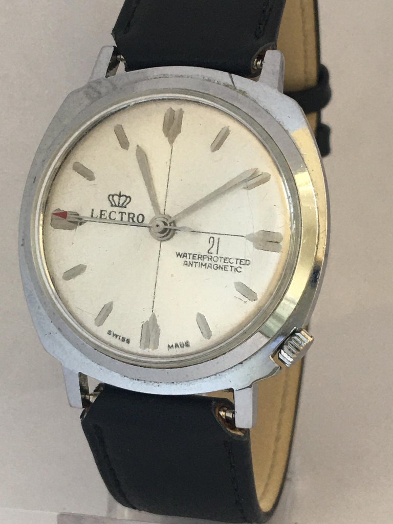 Vintage Silver Plated and Stainless Steel Back Swiss Mechanical Watch ...