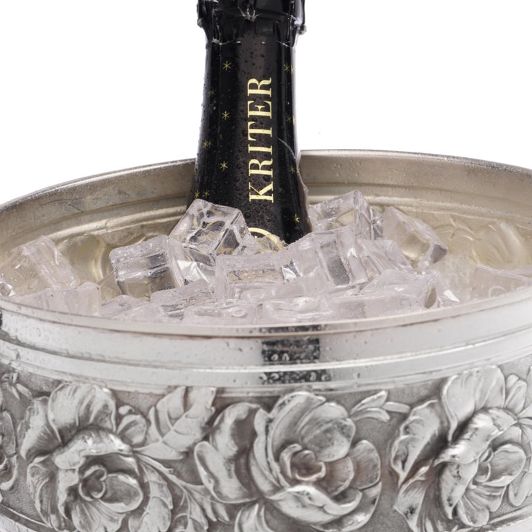 Vintage Silver Plated Champagne Cooler by MWF For Sale at 1stDibs