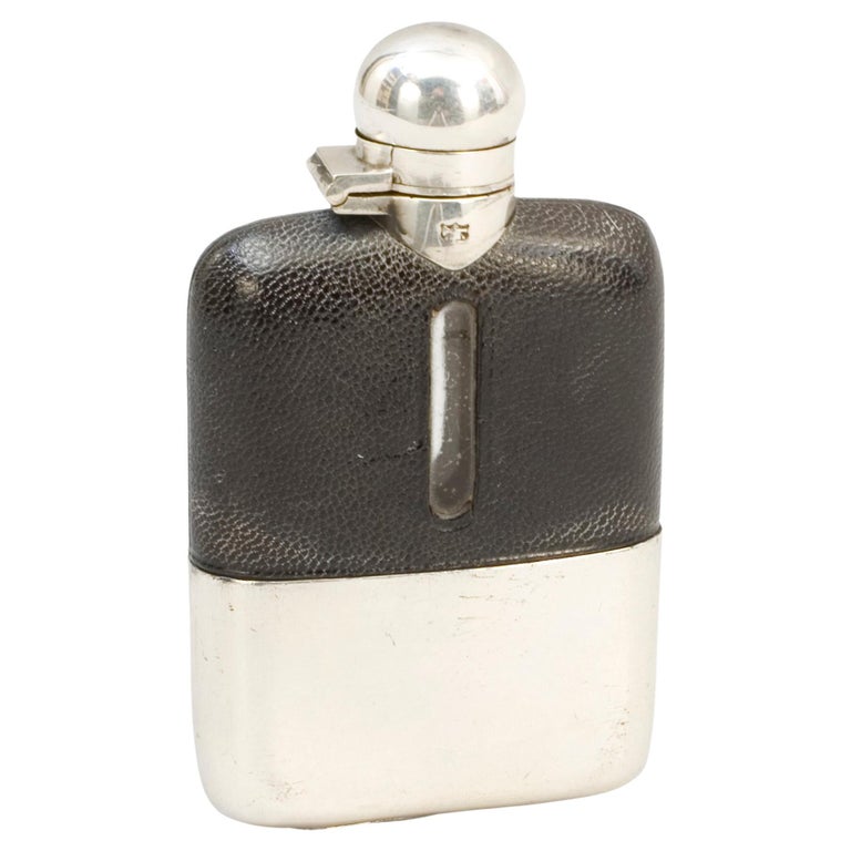 Vintage Silver Plated Hip Flask For Sale at 1stDibs