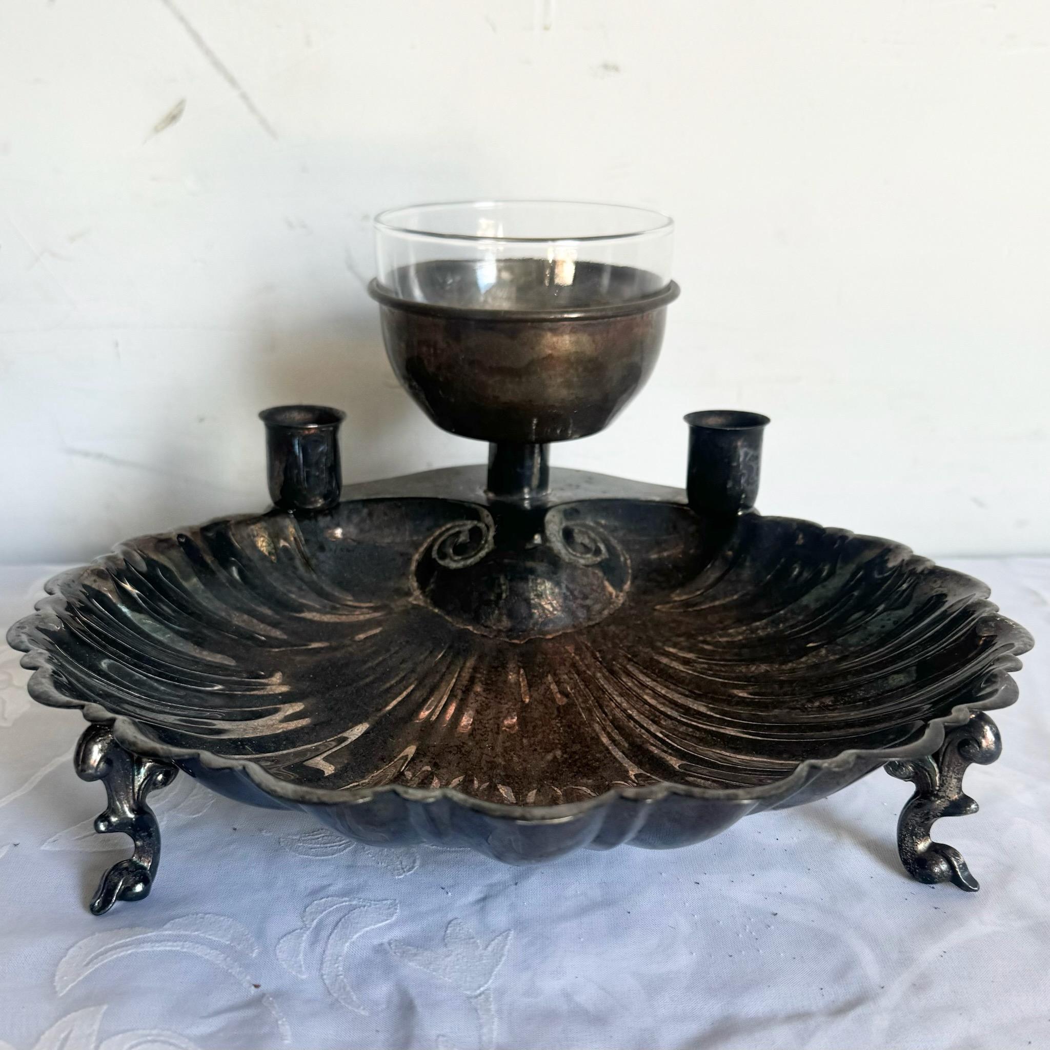 Vintage Silver Plated Seafood Serving Bowl by Lehman Brothers ...