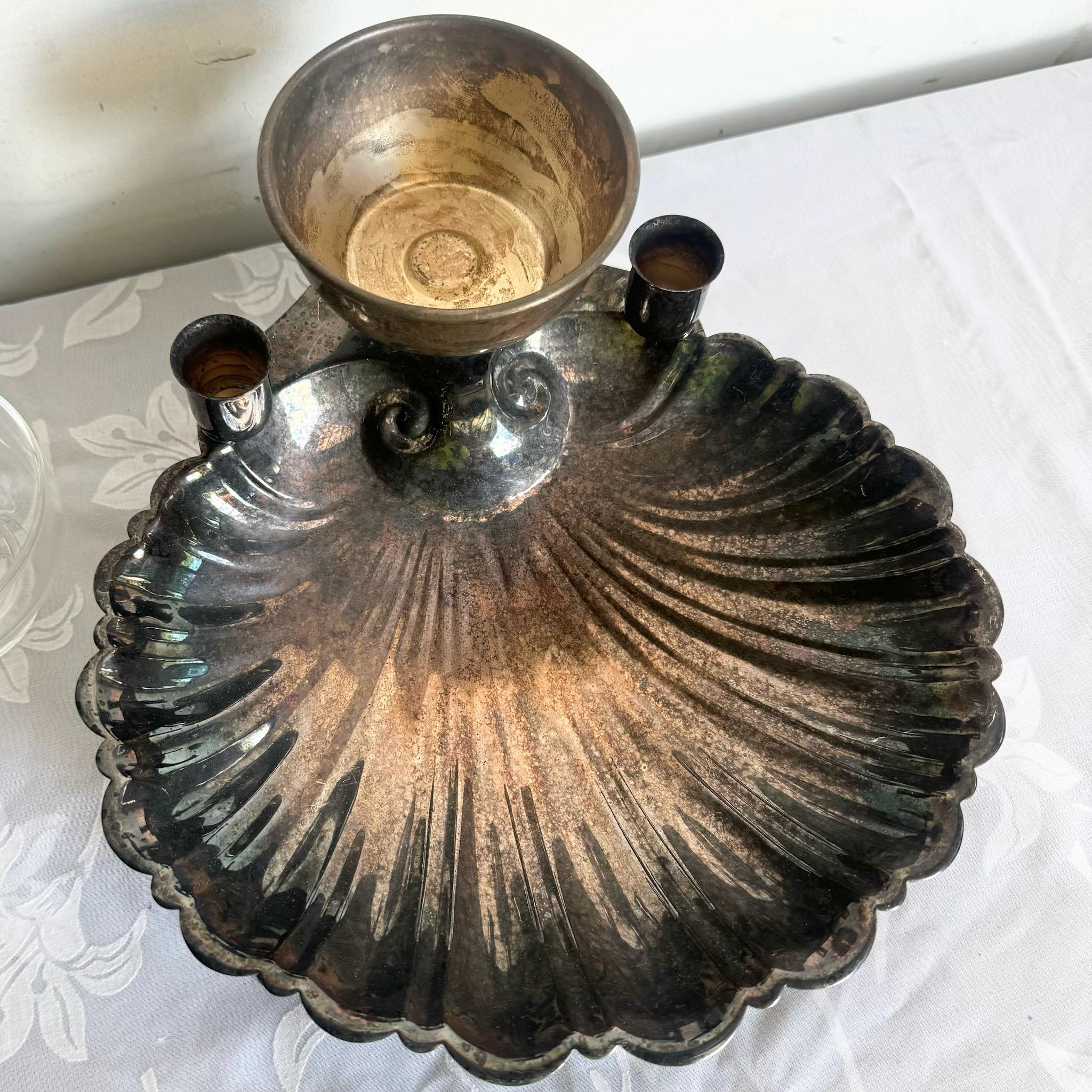 Vintage Silver Plated Seafood Serving Bowl by Lehman Brothers ...
