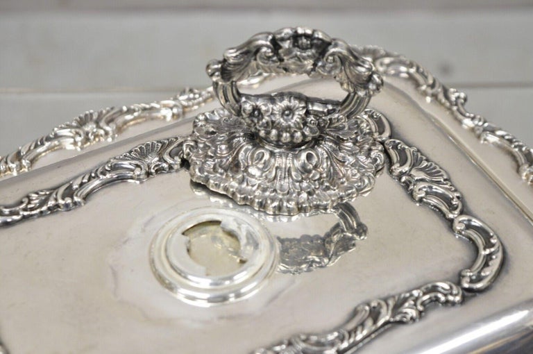 Vintage Silver Plated Victorian Style Ornate Lidded Covered Serving ...