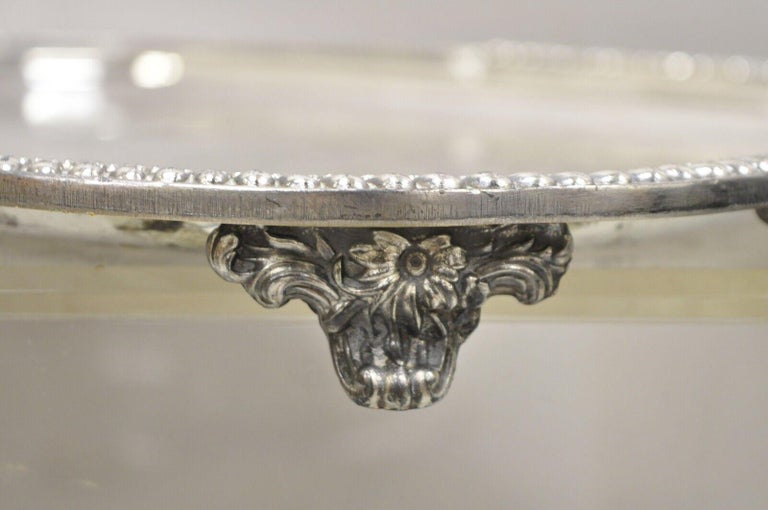 Vintage Silver Plated Victorian Style Regency Heavy Twin Handle Platter ...