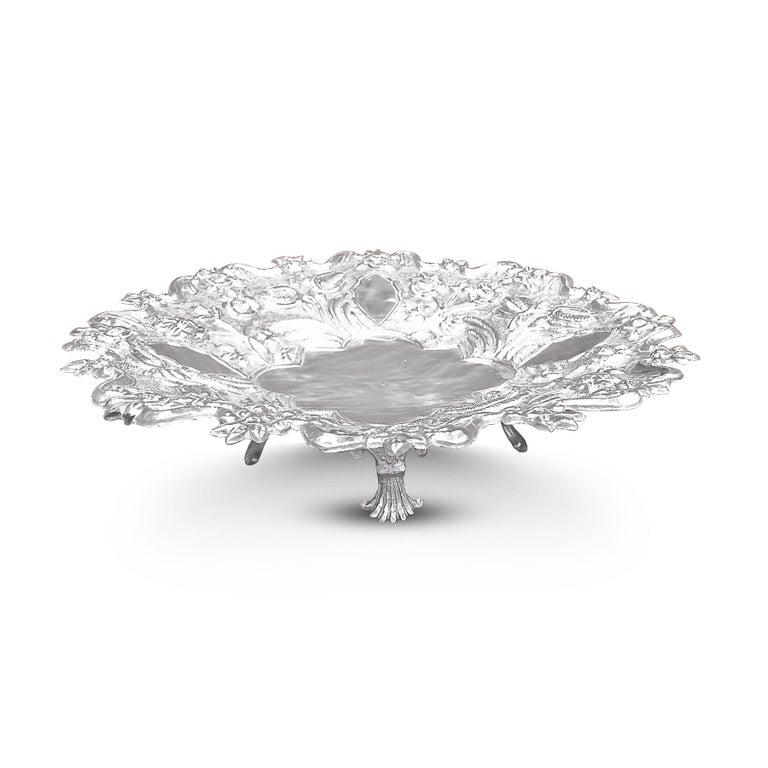 Vintage Silver Round Plate from Shiraz, Iran Handmade and Hand Carved ...