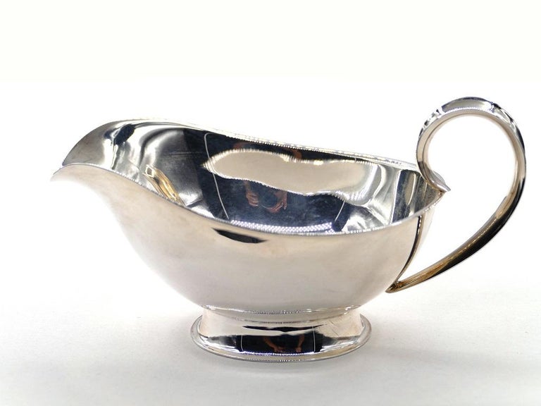 Vintage Silver Saucière Italian Manufacture, 1950s For Sale at 1stDibs
