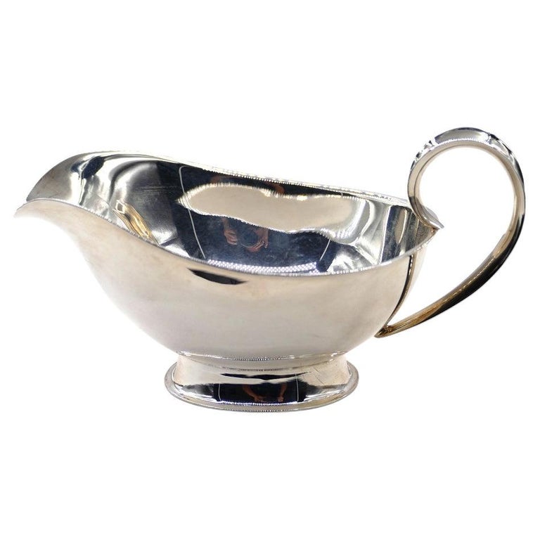 Vintage Silver Saucière Italian Manufacture, 1950s For Sale at 1stDibs