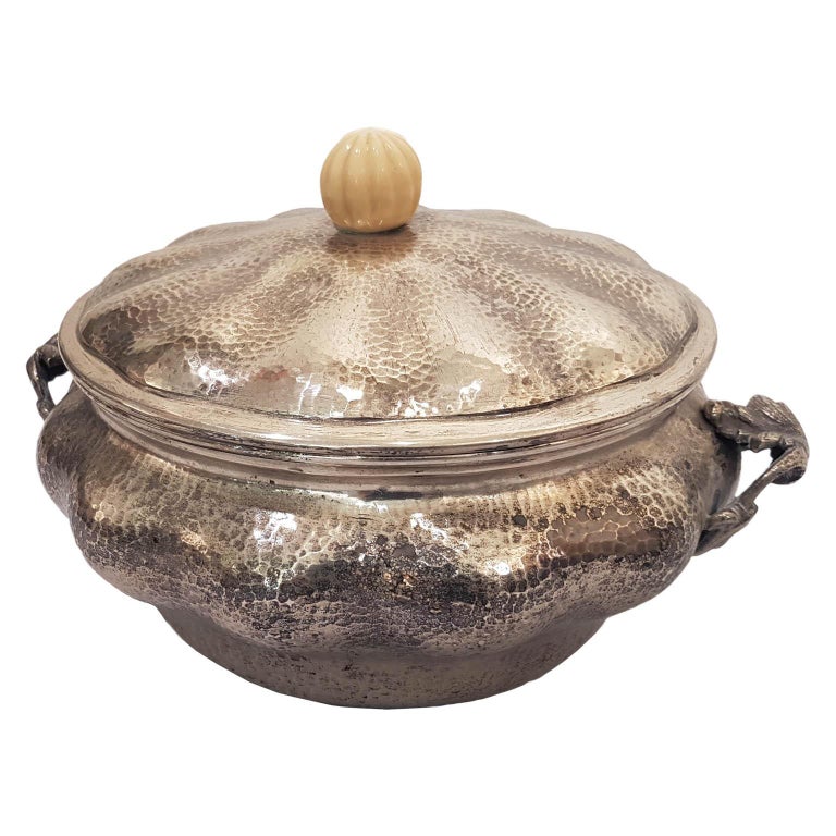 Vintage Silver Serving Dish by Bolli, Milan, 1940s For Sale at 1stDibs