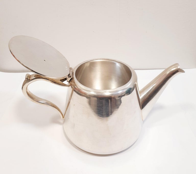Vintage Silver Set of Two Jugs and Teapot For Sale at 1stDibs