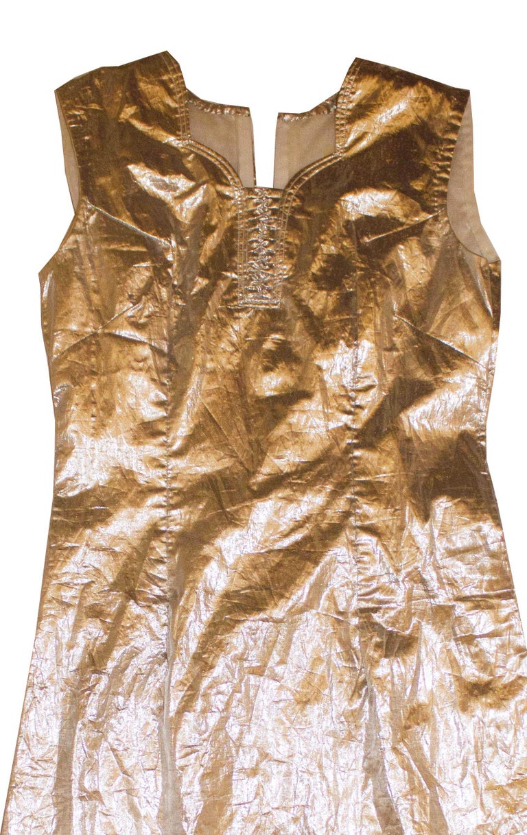 Vintage Silver Shift Cocktail Dress at 1stDibs