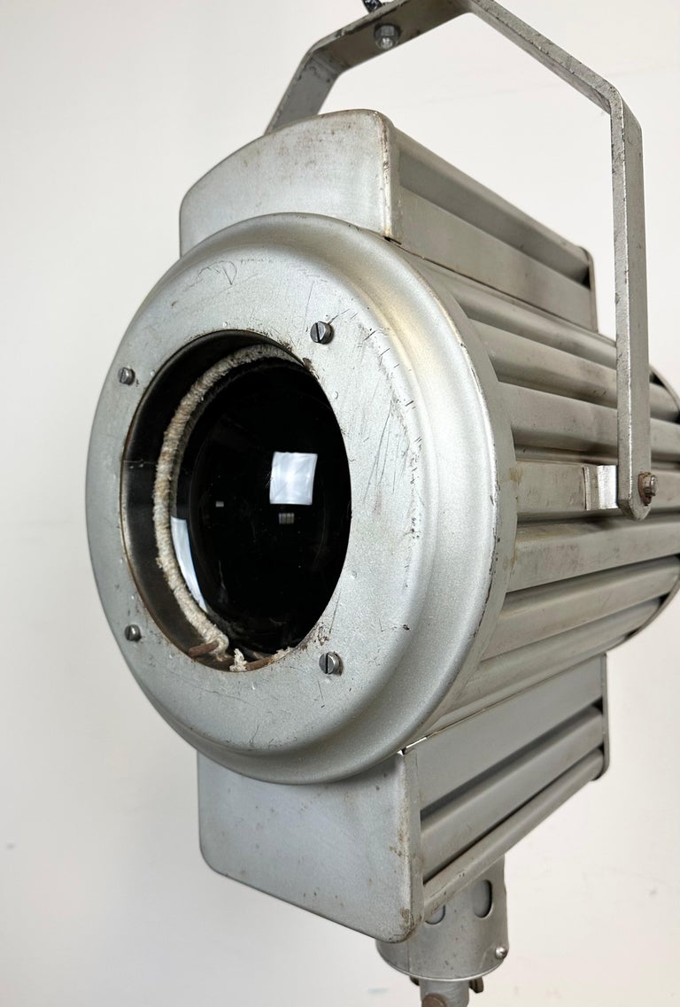 Vintage Silver Theatre Spotlight, 1960s For Sale at 1stDibs