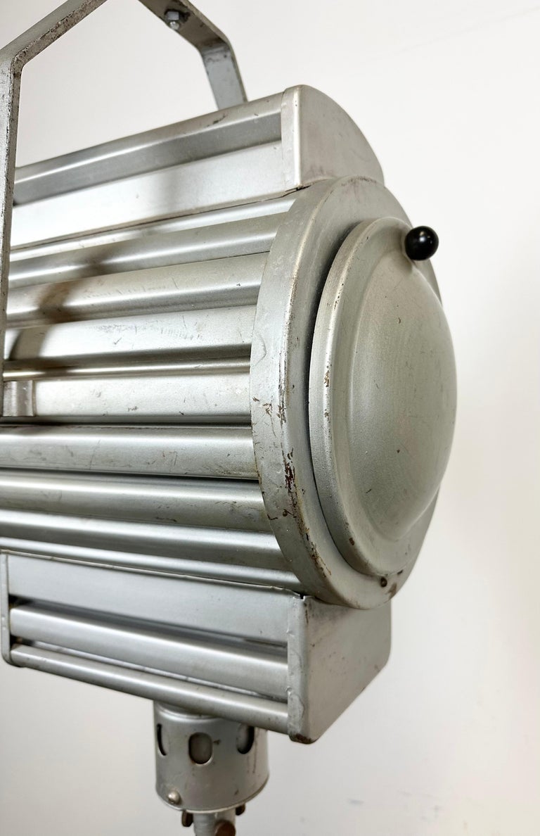 Vintage Silver Theatre Spotlight, 1960s For Sale at 1stDibs