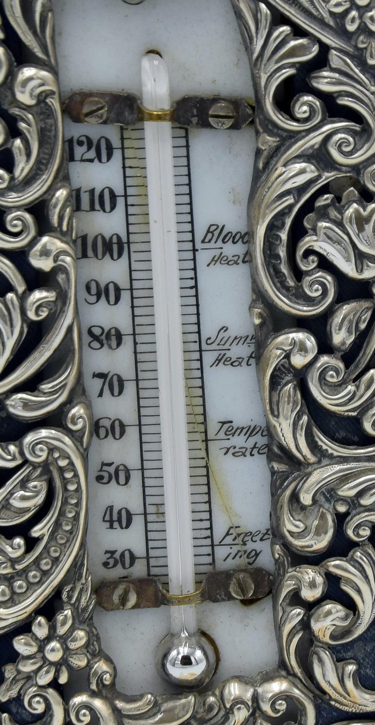 Vintage Silver Thermometer, Italy, Early 20th Century For Sale at 1stDibs
