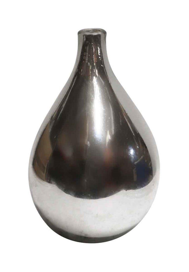 Vintage Silvered Glass Vase For Sale at 1stDibs