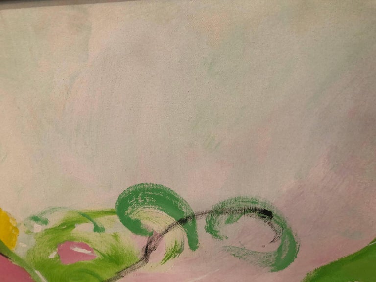 Vintage Silvia Lieb Acrylic in Canvas Abstract Painting Palm Beach at ...