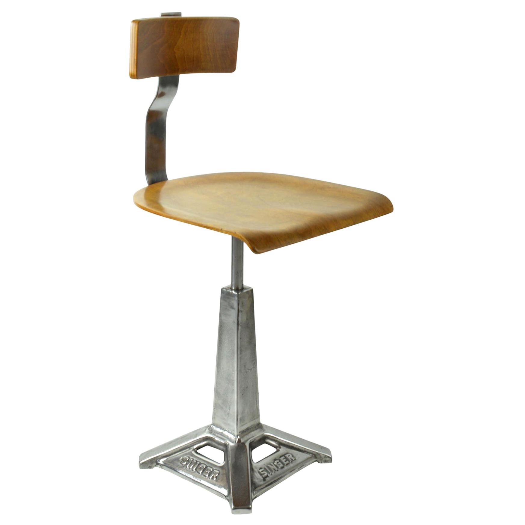 Vintage Singer Sewing Machinists Chair, English, circa 1930 For Sale at ...