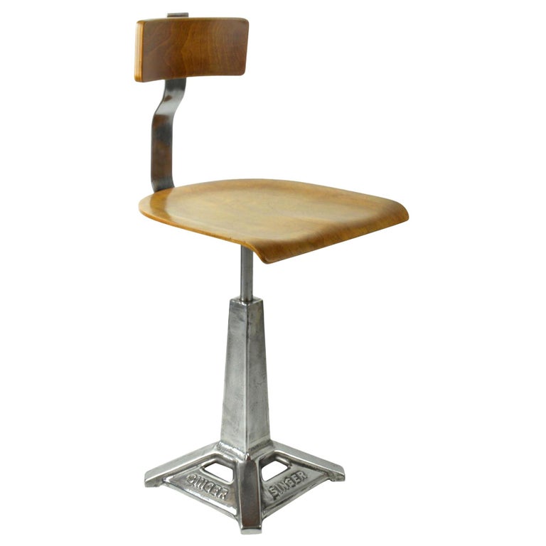 Vintage Singer Sewing Machinists Chair, English, circa 1930 For Sale at ...