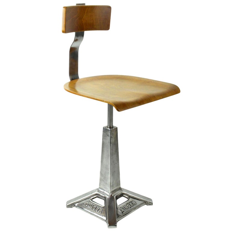 Vintage Singer Sewing Machinists Chair, English, circa 1930 at 1stDibs