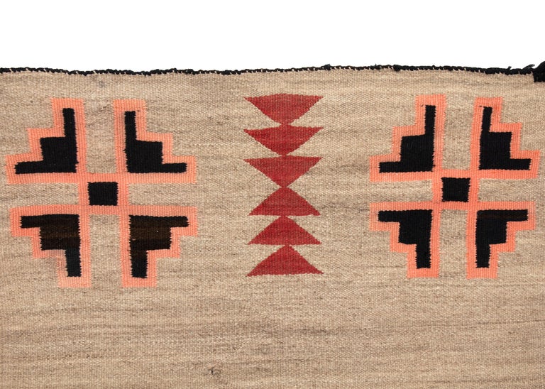 Vintage Single Saddle Blanket, 20th Century, Navajo For Sale at 1stDibs