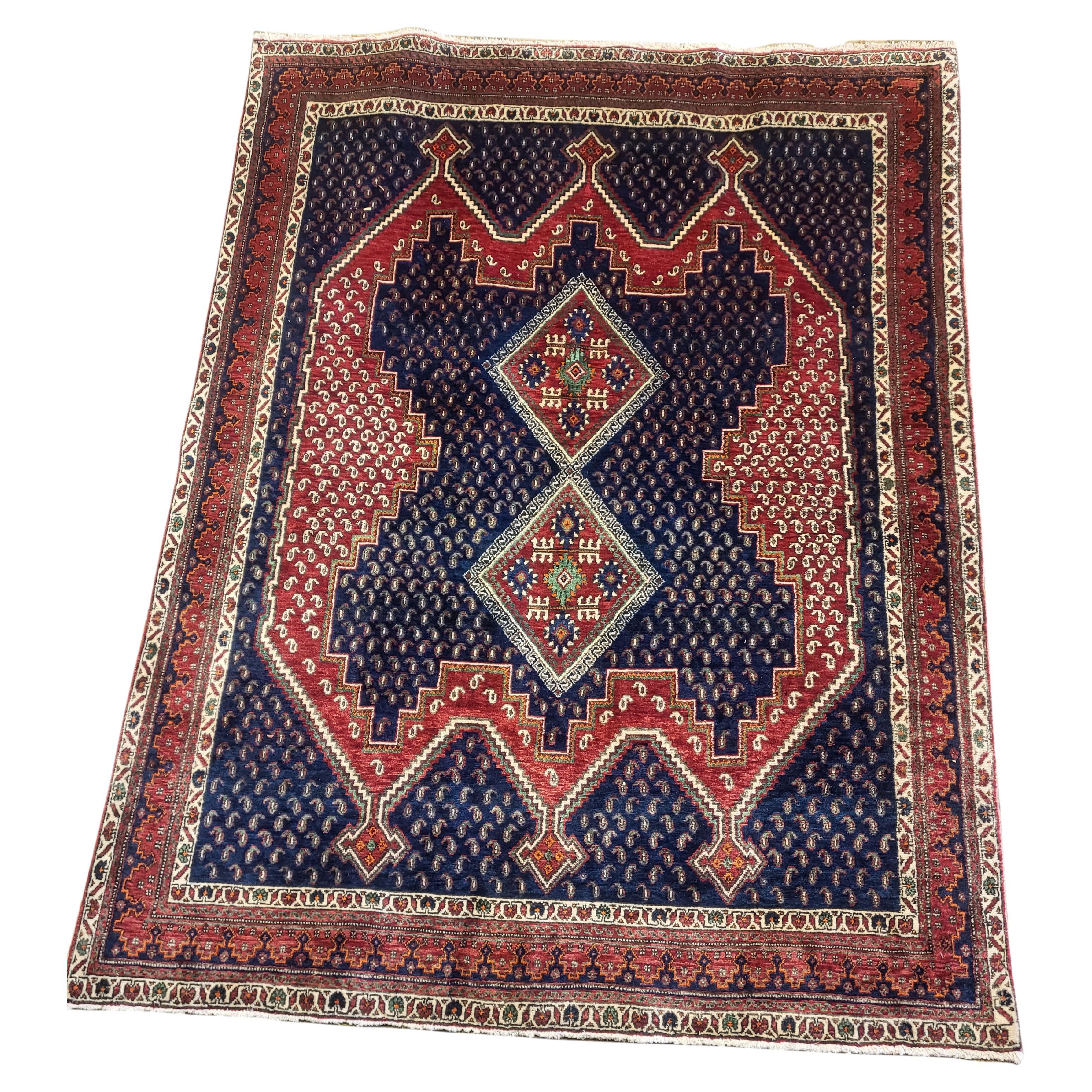 5 x 6.5 Vintage Sirjan Persian Rug For Sale at 1stDibs