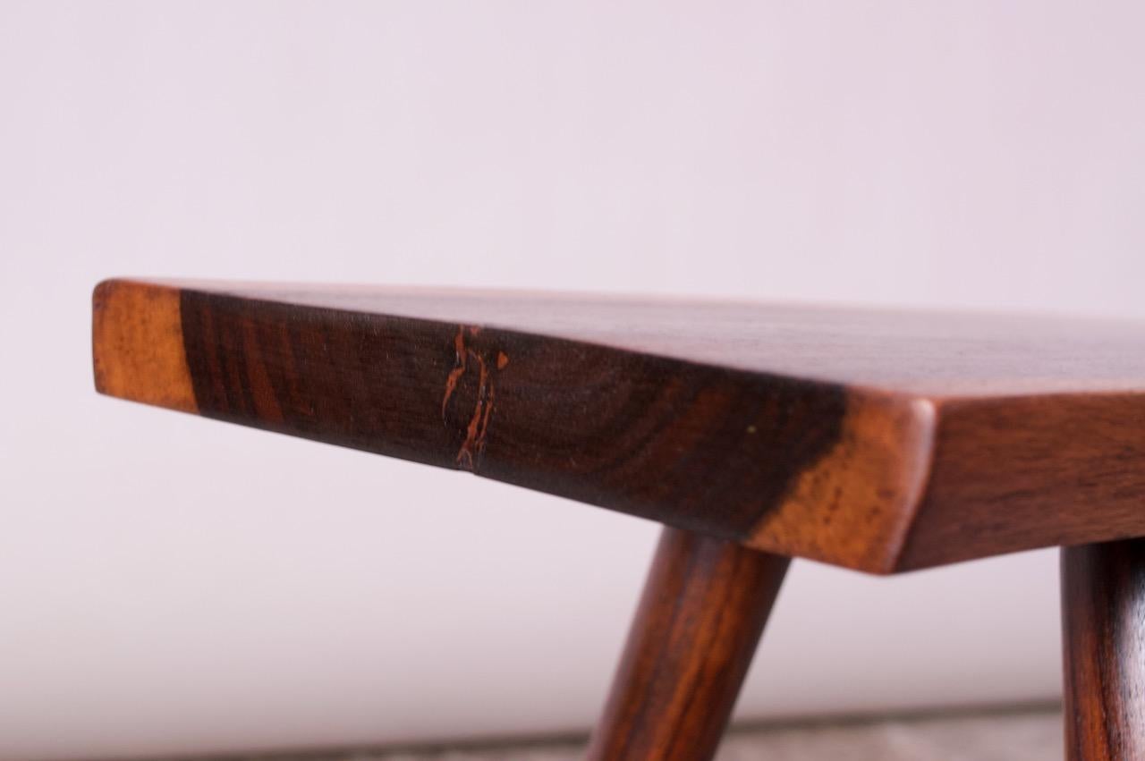 Vintage Sissoo Live Edge Hall Table / Bench at 1stDibs