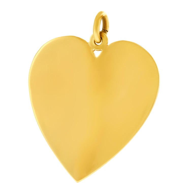 Vintage 1960s Pop Art Cartier Gold Heart Tag at 1stDibs