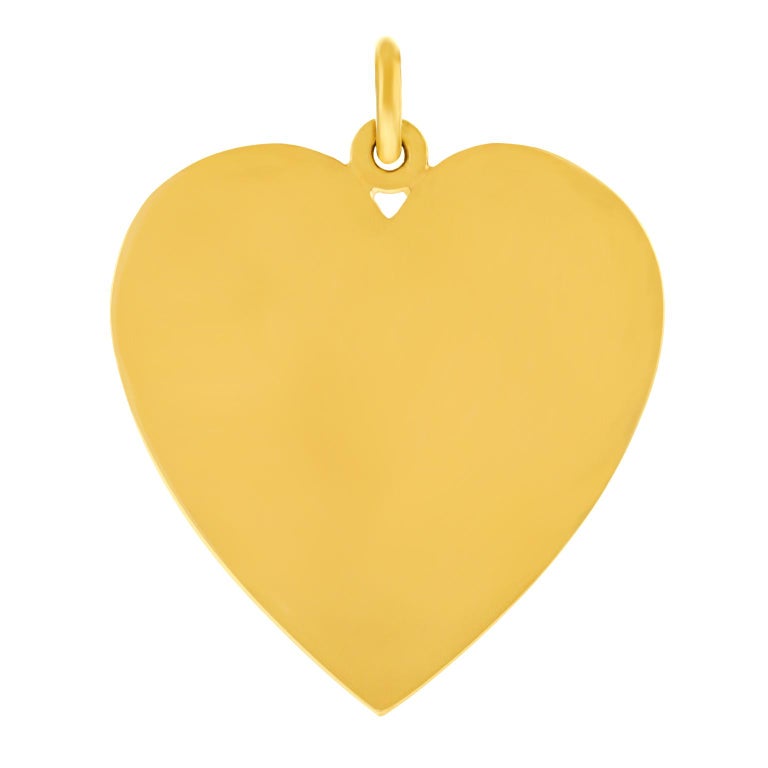 Vintage 1960s Pop Art Cartier Gold Heart Tag at 1stDibs
