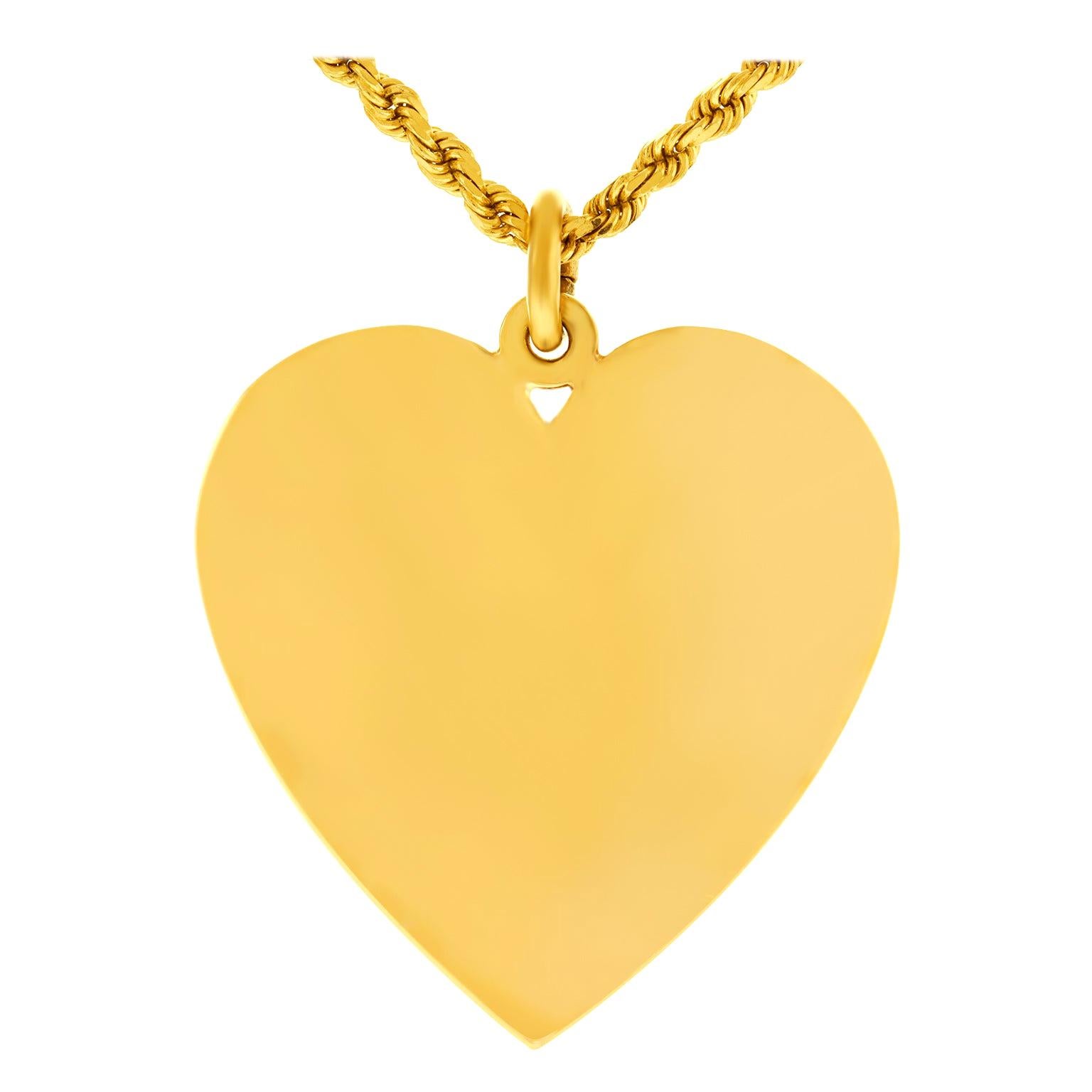 Vintage 1960s Pop Art Cartier Gold Heart Tag at 1stDibs