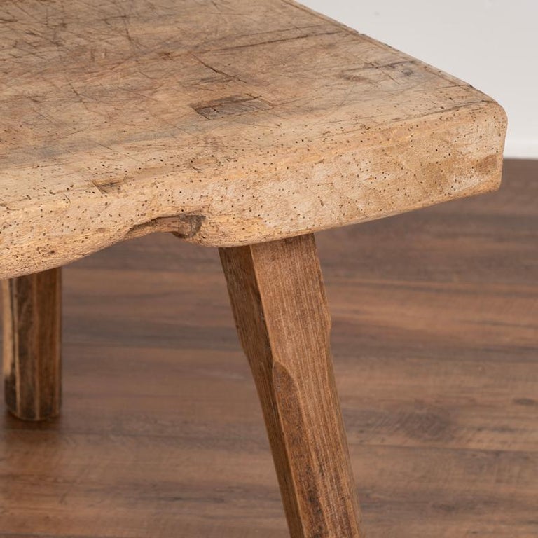 Vintage Slab Wood Coffee Table With Splay Legs at 1stDibs