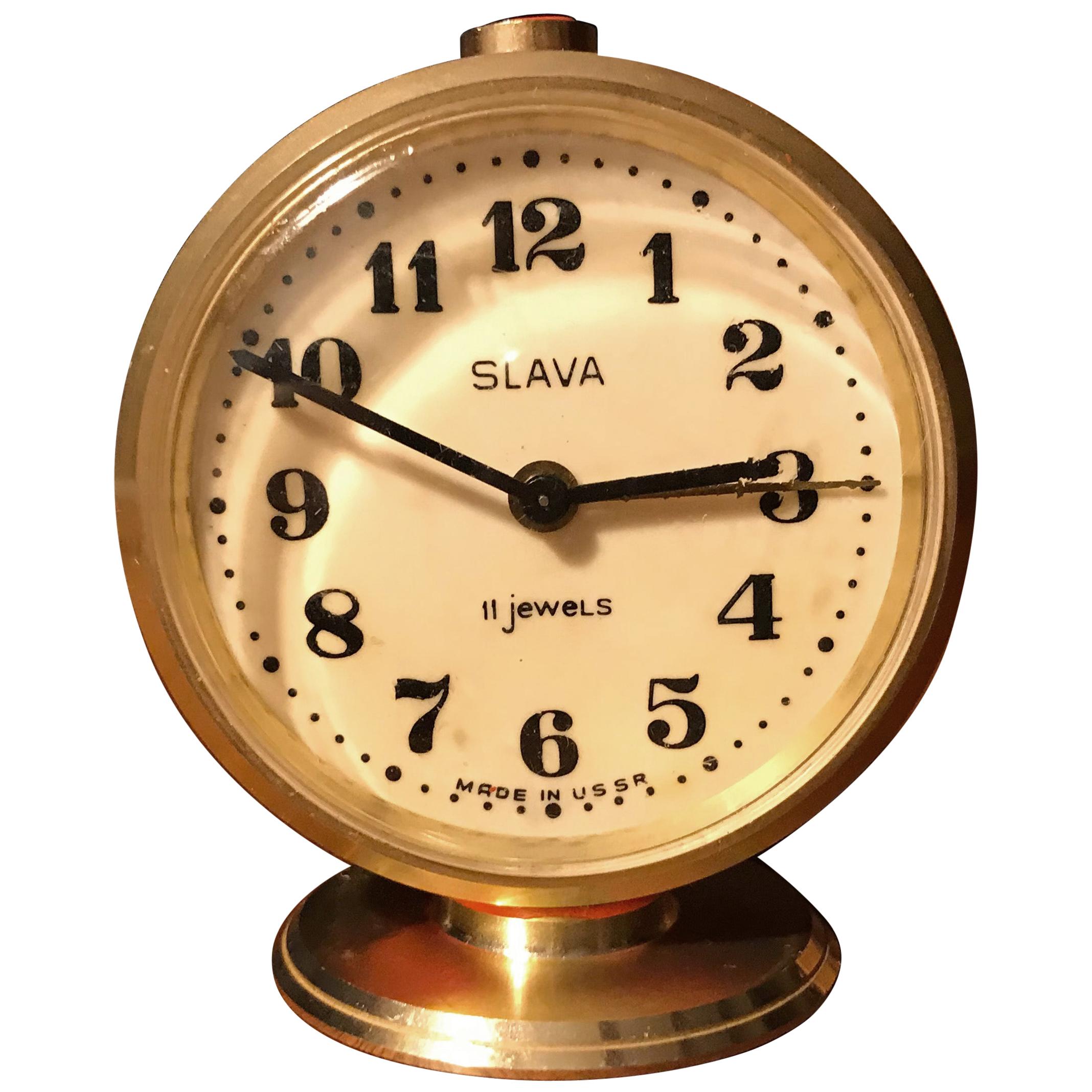 Vintage Slava Clock For Sale at 1stDibs
