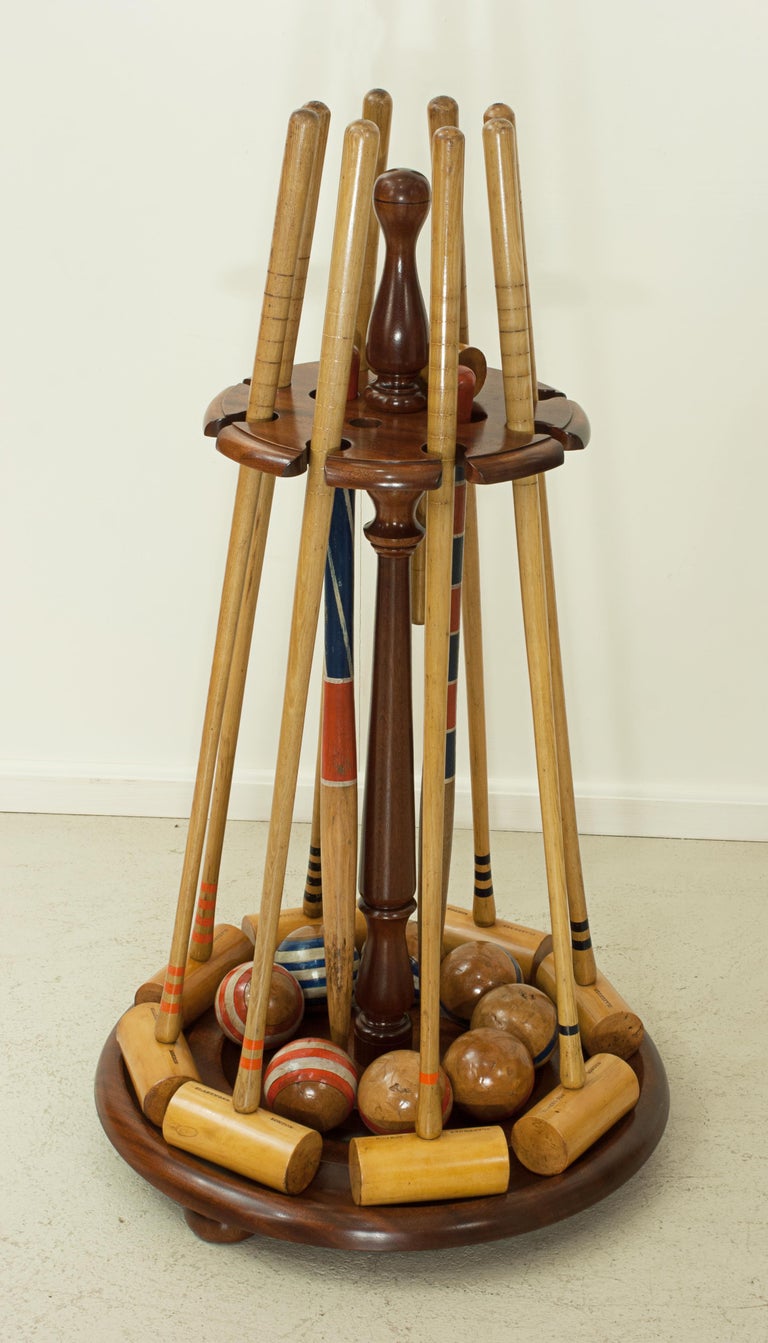 Vintage Slazenger Eight Mallet Croquet Set on Stand, 19th Century ...