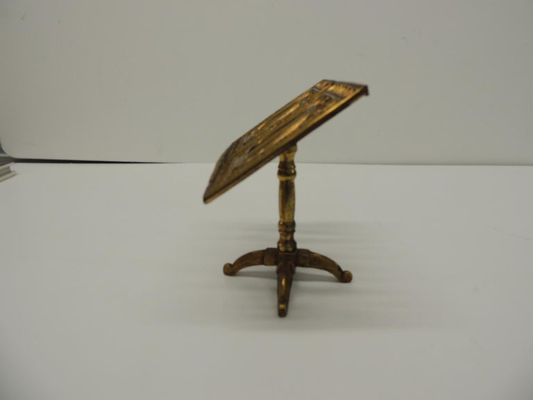 Vintage Small Brass Decorative Music Lectern For Sale at 1stDibs