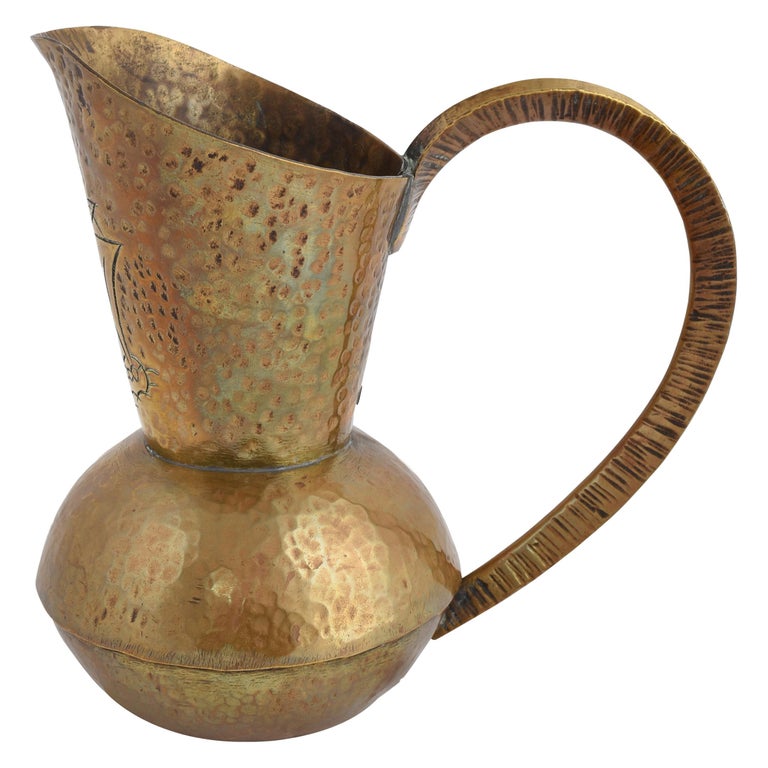 Vintage Small Brass Pitcher, Germany, Bauhaus, 1930s at 1stDibs