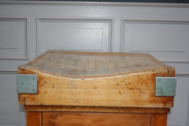 Vintage Small Butcher Block, France, circa 1920 at 1stDibs