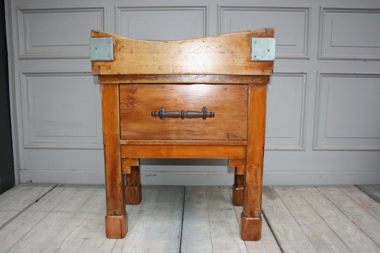 Vintage Small Butcher Block, France, circa 1920 at 1stDibs