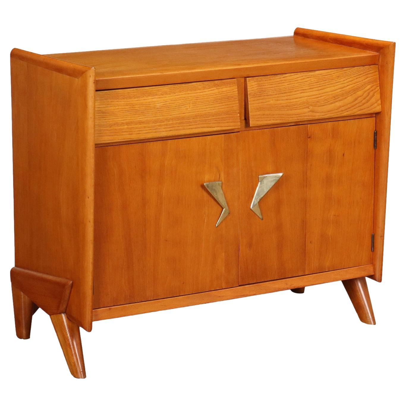 Ash Italian Mid-Century Modern Two-Piece Cabinet, 1950s For Sale at 1stDibs