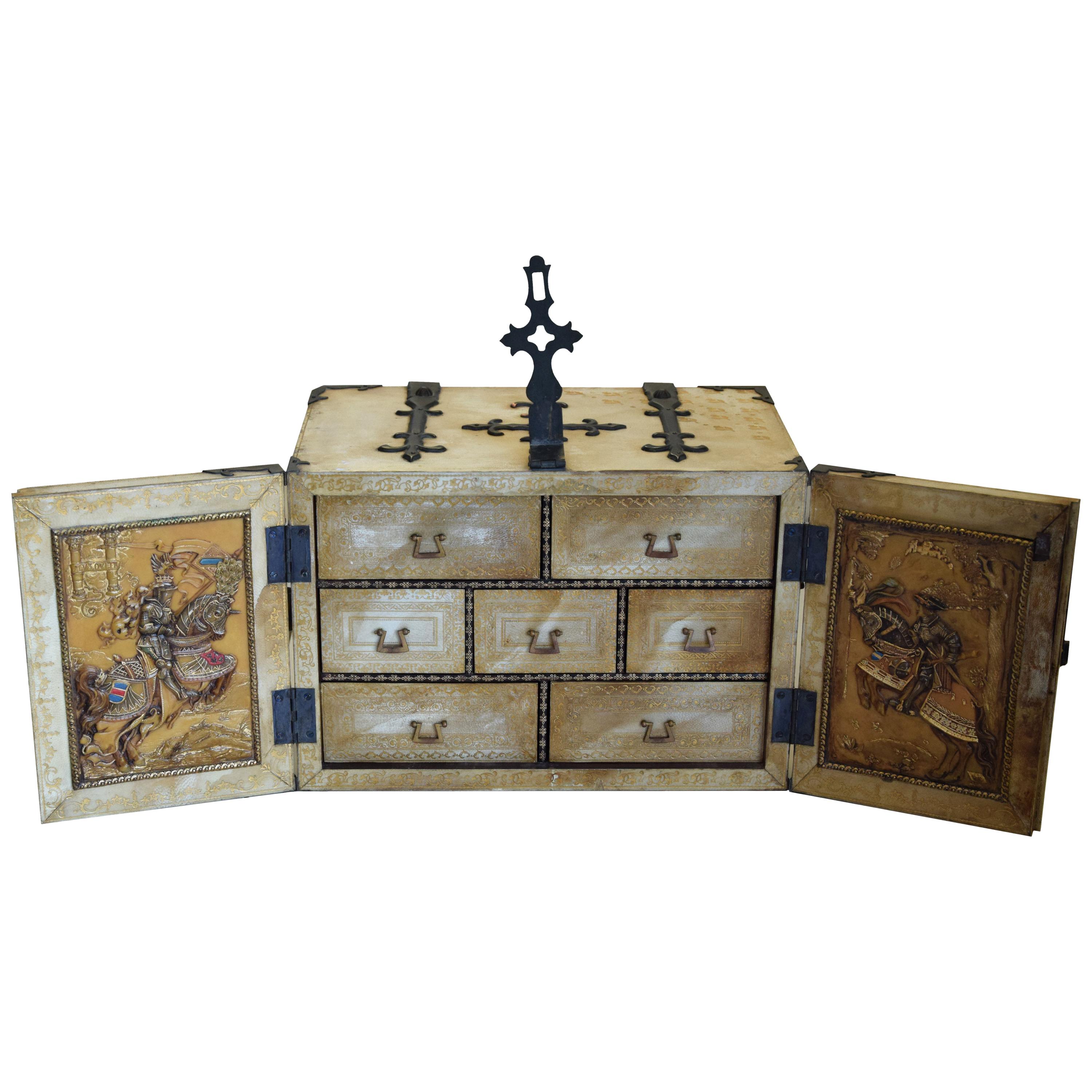 Vintage Small Wood Money Holder, Italy, Early 20th Century For Sale at ...