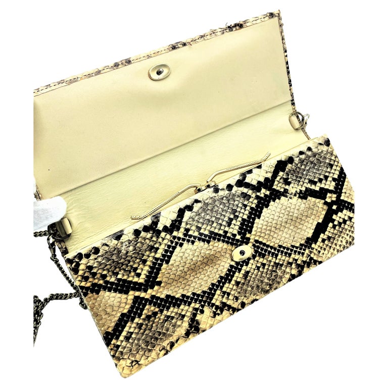 Vintage snake clutch bag with detachable lang chain, UK 1920s For Sale ...